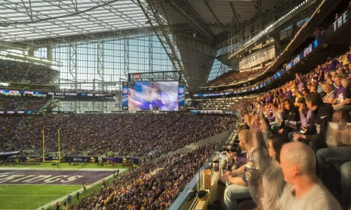 Estadio Energía eficiente de los Estados Unidos. El estadio del banco en Minnesota está listo para la Super Copa.