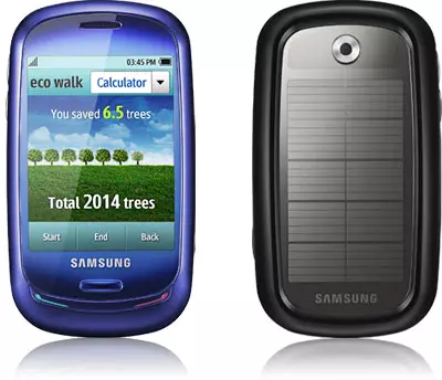 Samsung Blue Earther: Gün panellerinde hakyky ýaşyl "telefon