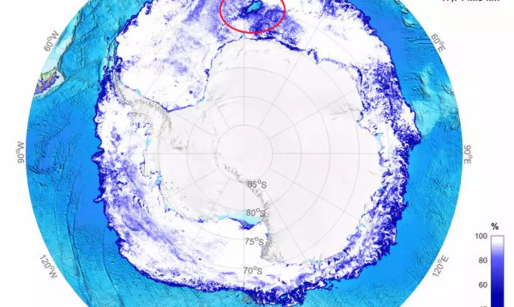 In Antarctica verscheen er een mysterieus gigantiegat