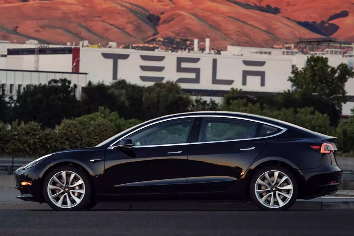 Maska Ilon predstavovala fotografiu prvého modelu Tesla Model 3