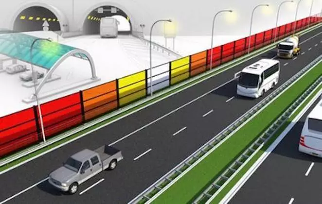 Solpaneler som støyabsorberende barrierer i Nederland. FacePla.net Siste økologi Nyheter