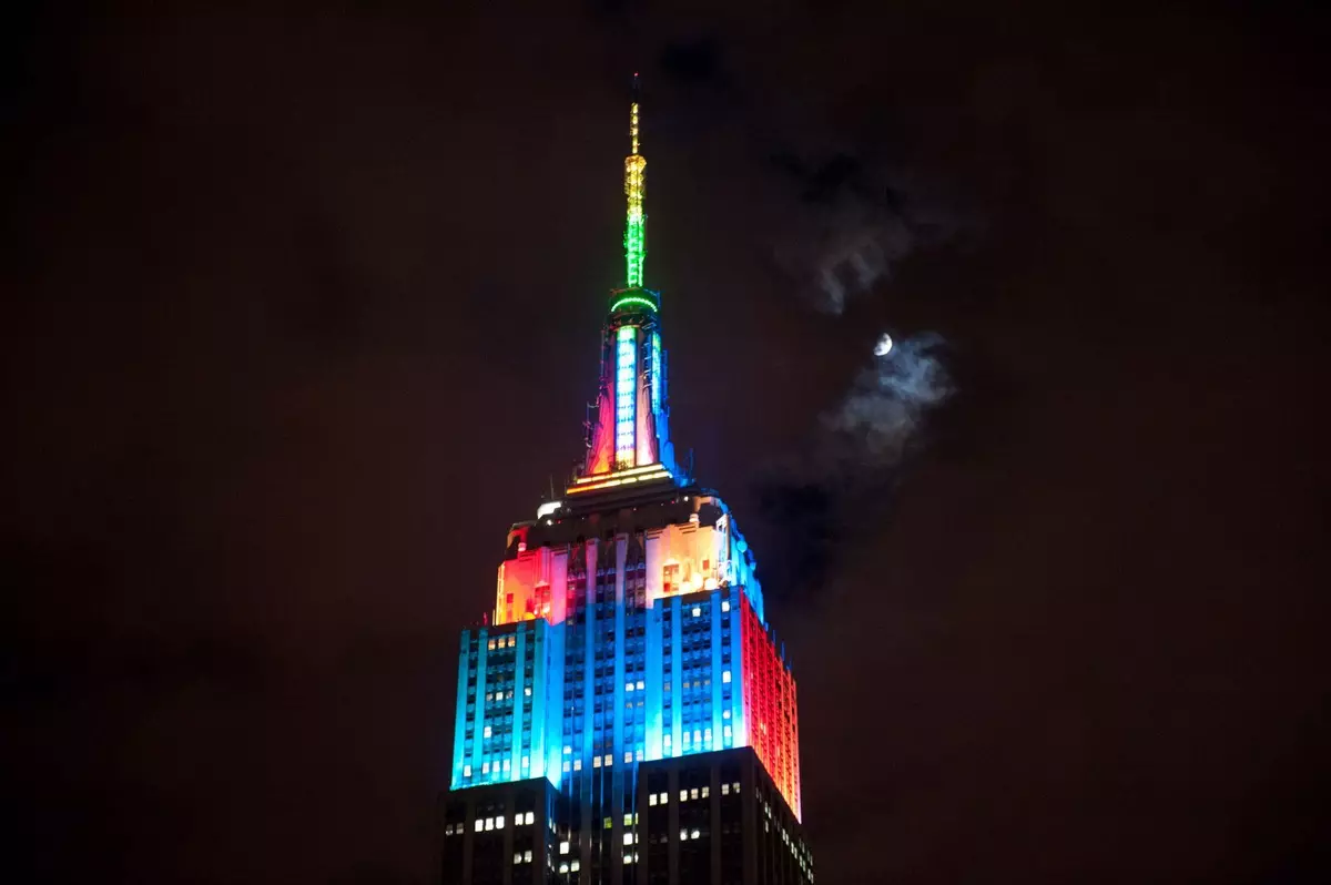 Lekki pokaz Halloween 2014 na Empire State Building