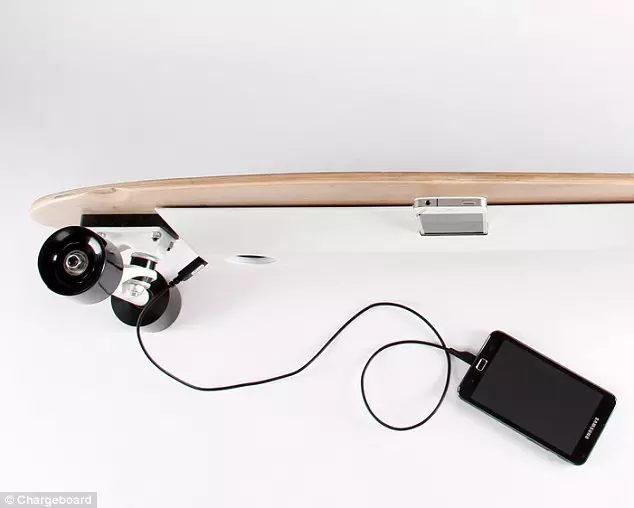 Skateboard opladen van uw smartphone