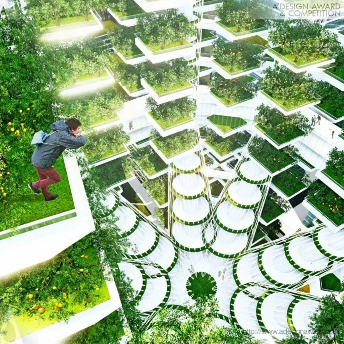 Dubbed Urban Skyfarm: Echt leven van kunstmatige boom