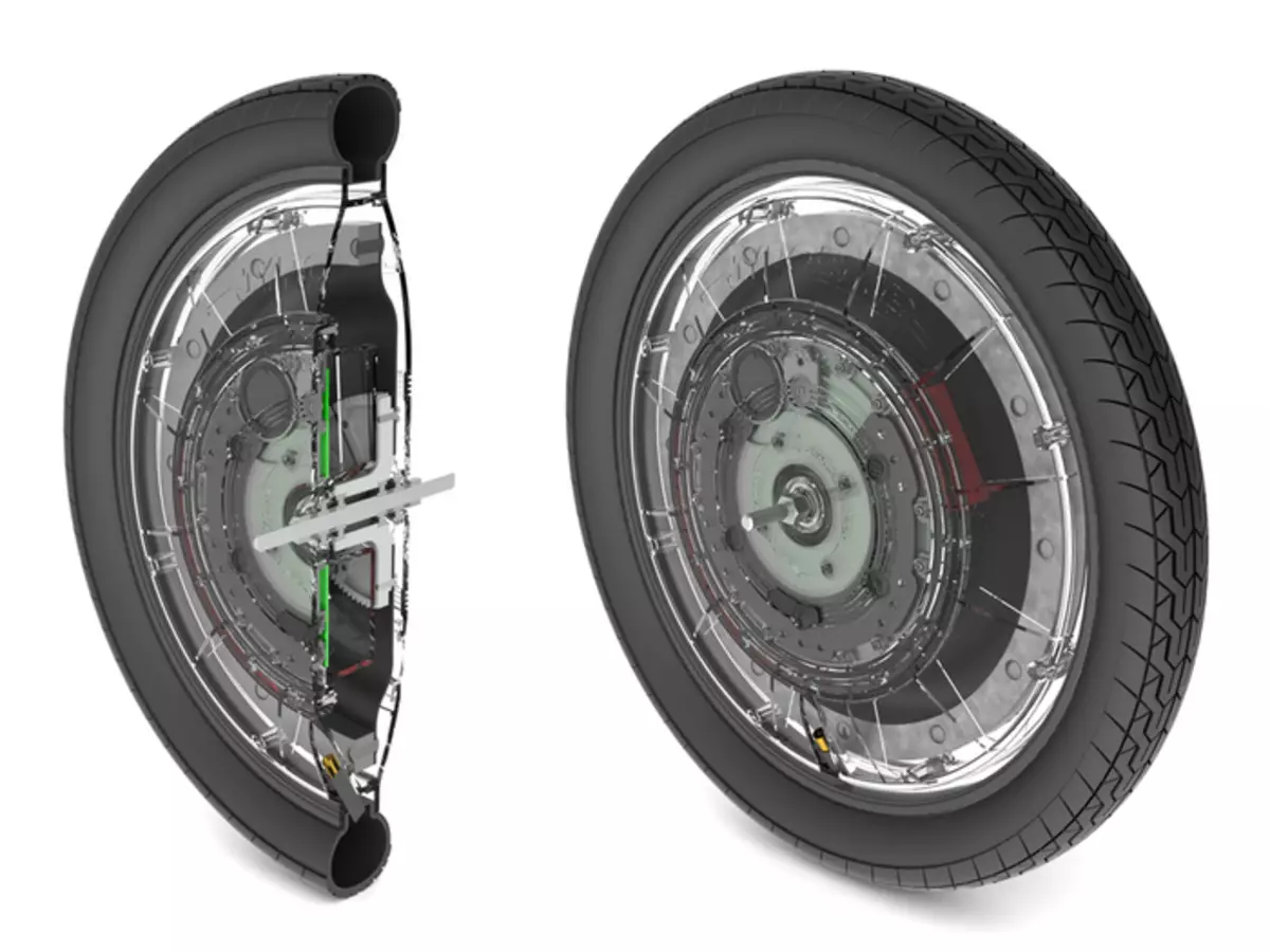 Jyrobike da roda de treinamento.