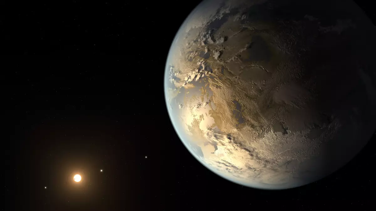 Planéit Kepler-186f Gréisst mam Buedem ass an der agespaart Zone vu sengem Stär