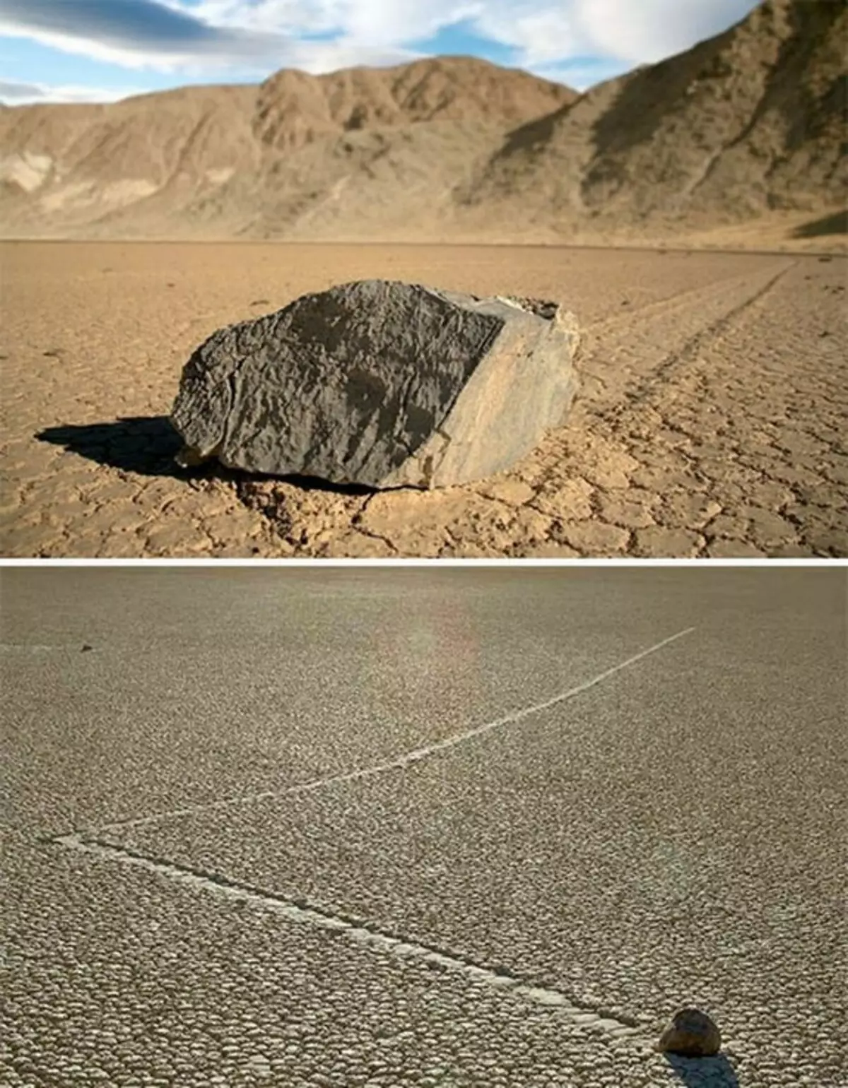 Pietre scorrevoli, Death Valley, California, USA