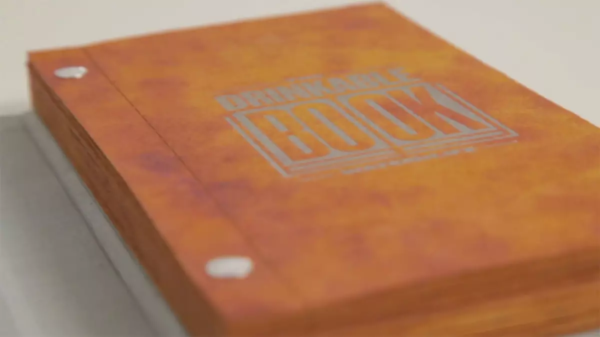 Drinking book will provide people with clean water