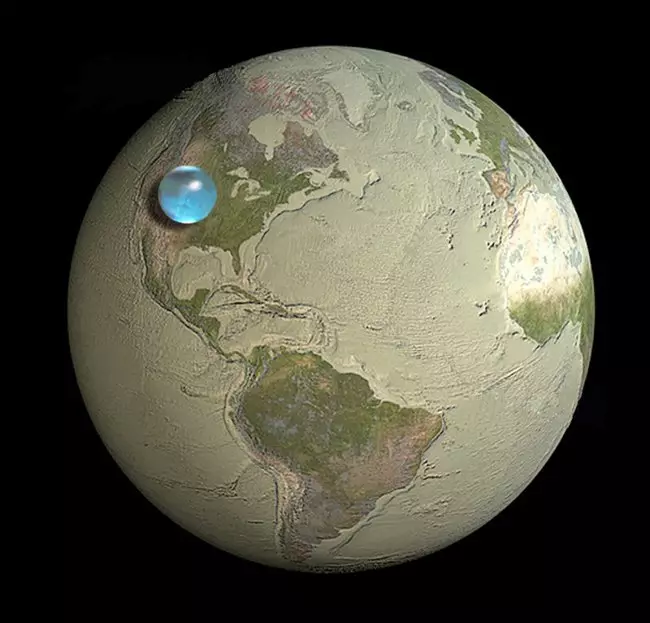Wenn das ganze Wasser der Erde an einem Ort sammelt