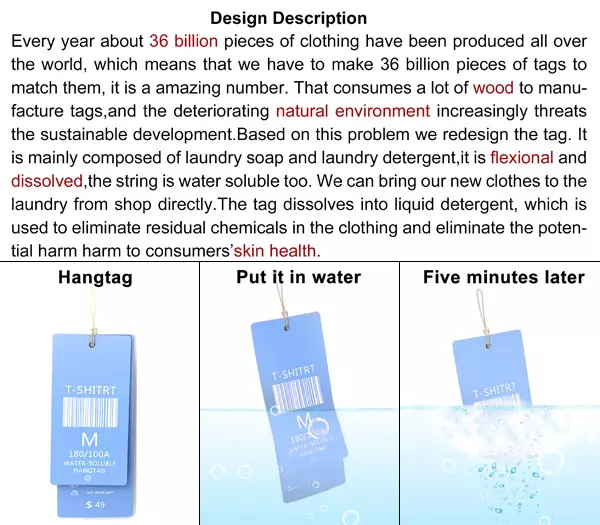 Ознака сапуна за одећу која смањује потрошњу папира