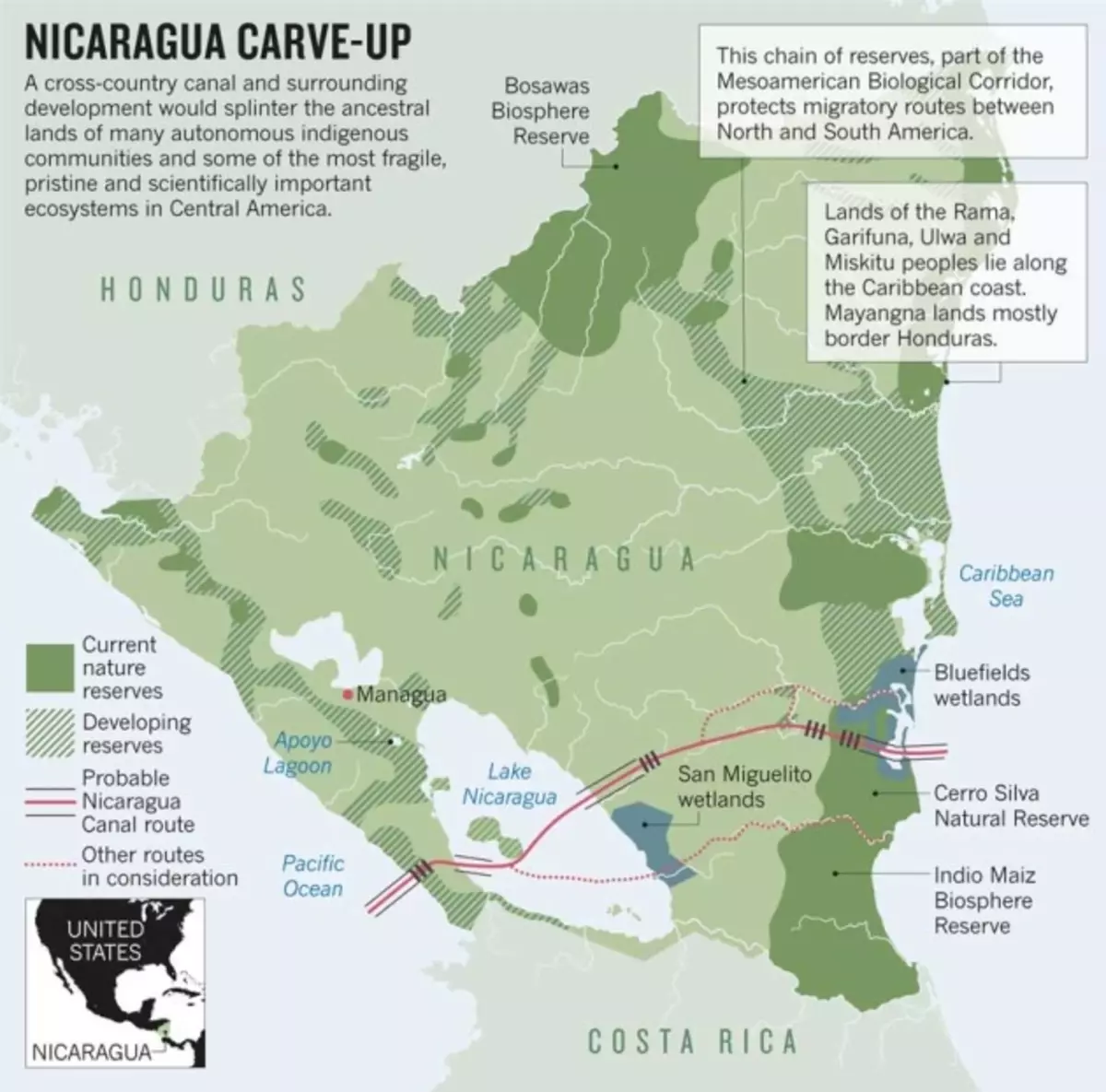 Estimated highway Nicaraguan Canal