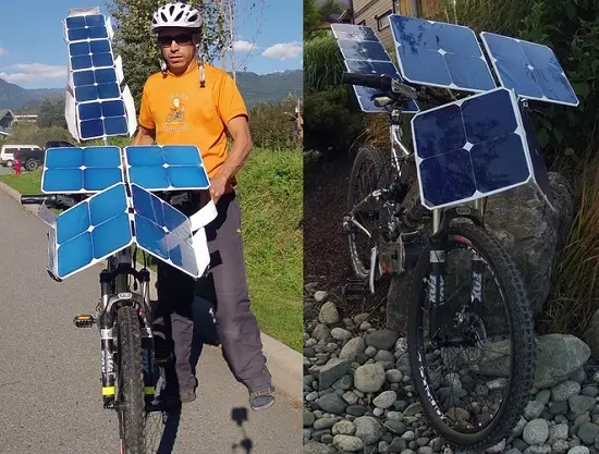 Elektrisches Fahrrad auf Sonnenenergie. FACUSPLA.NET Die neuesten Ökologie-Nachrichten