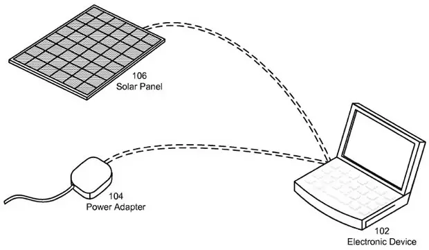 Apple patendi sisseehitatud päikeseenergia muundur