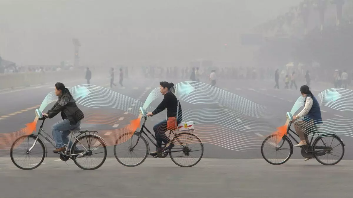 Fahrrad, das Luft reinigt