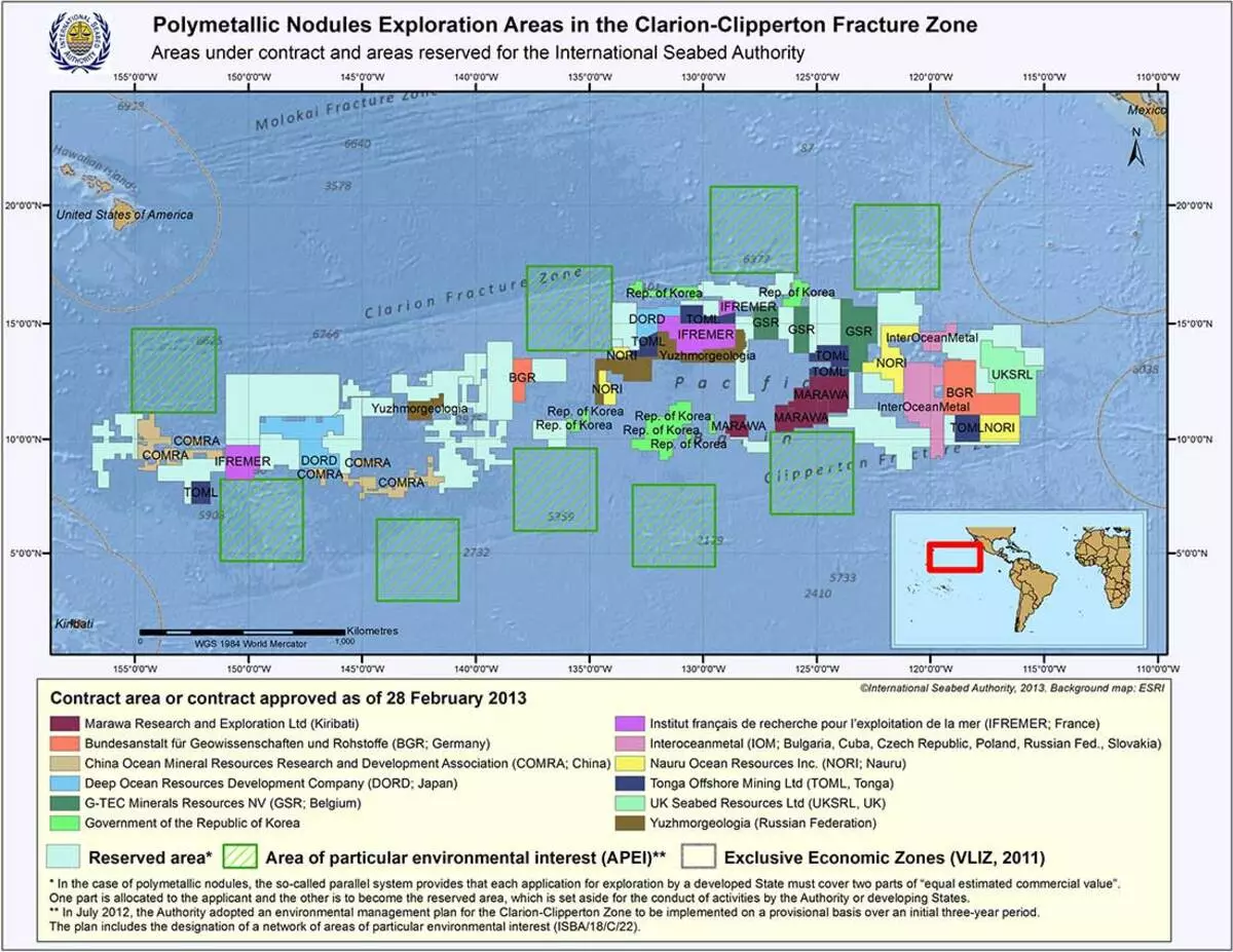 Peta mineral dunia dari dasar laut