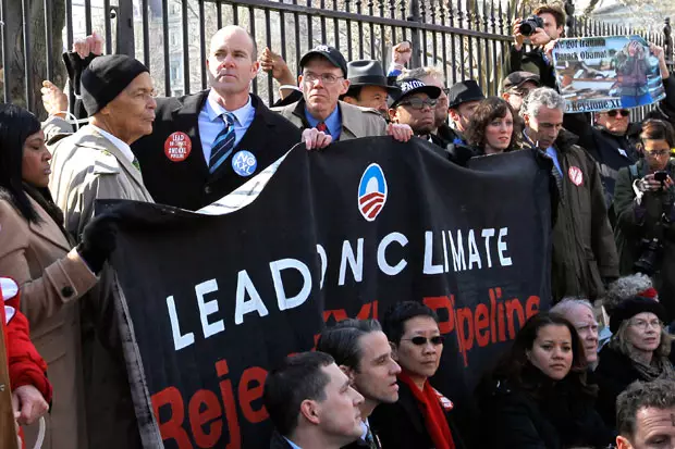 Rally van de leiders van de grootste organisaties van de Verenigde Staten tegen Obama-politiek