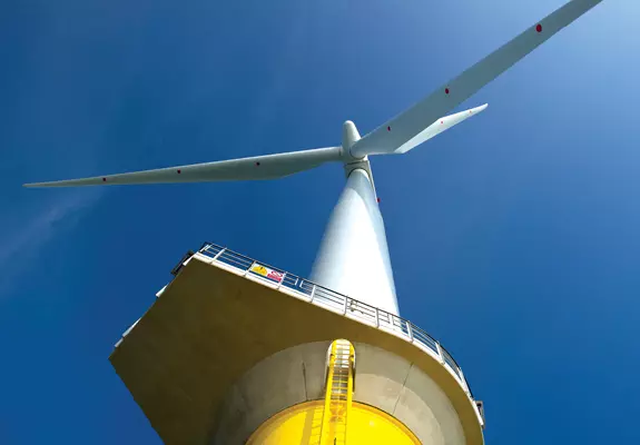 Installazione delle turbine sull'array di Londra