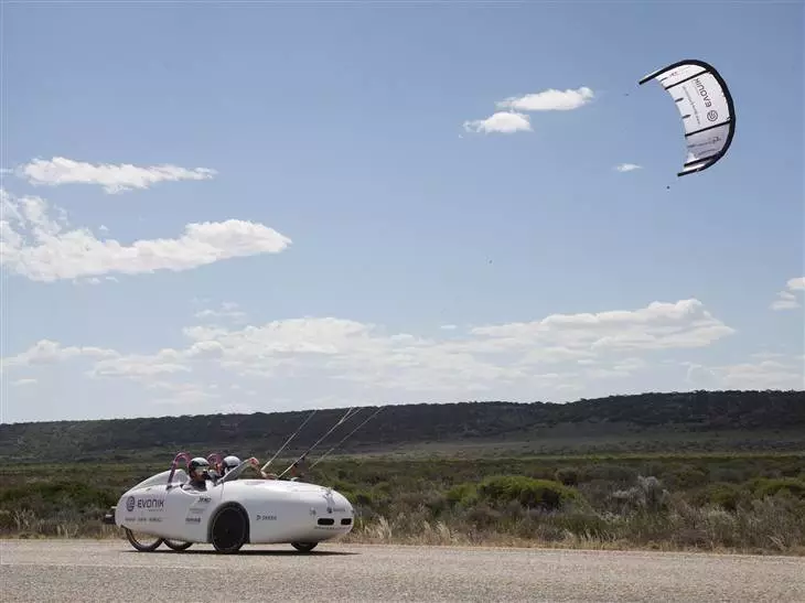 Větrné elektrické auto překročilo všechny Austrálie za 15 dolarů