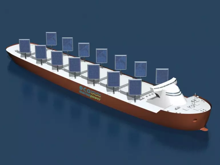 Concepto Aquarius Eco Ship - Proxecto do buque de carga cunha matriz de 14 velas duras