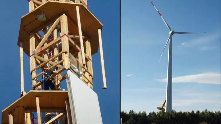 La prima turbina eolica in legno del mondo