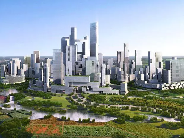 Kina bygger en flott by
