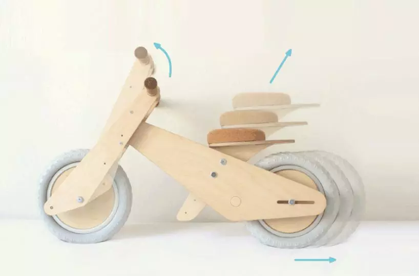 B'Kid - Bicicleta de madera para niños, creciendo junto con el niño