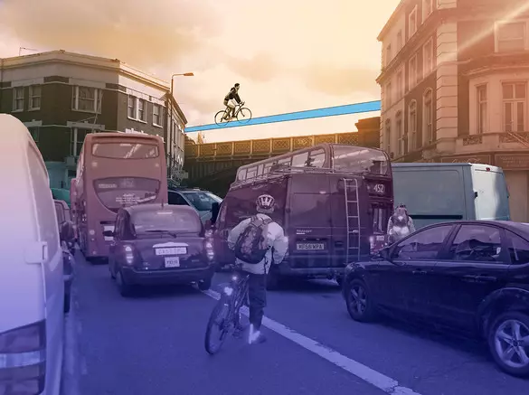 Cyclists London njupuk taun 2015