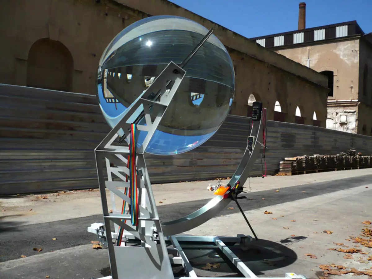 Esfera de vidro - concentrador de energia solar