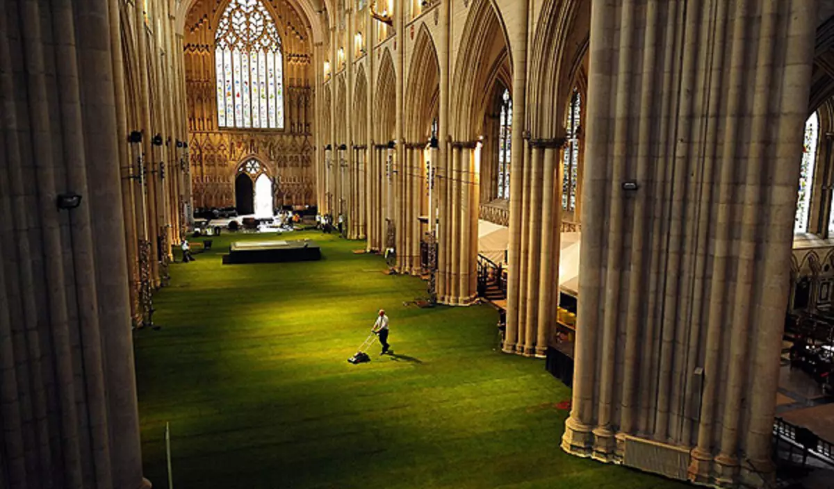 Пријатна тревник во катедралата Јорк