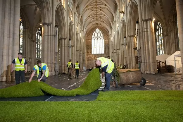 York Katedrali'nde rahat çim