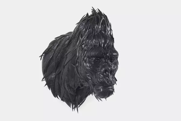 Gorila. Escultura de pneumáticos