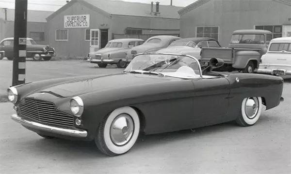 Sport car with fiberglass body Vector 1956