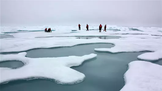 Izazinzulu ziyagwili i-arctic ice i-ice yokufumana isantya sokukhanya