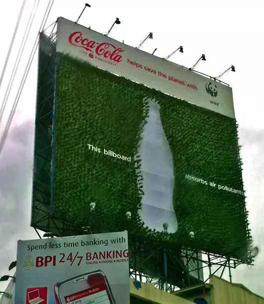 Plant Billboard from Coca-Cola and WWF