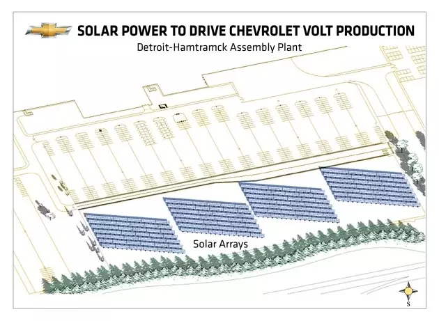 Güneş enerjisi santrali yeni GM Chevrolet Volt şarj edecek