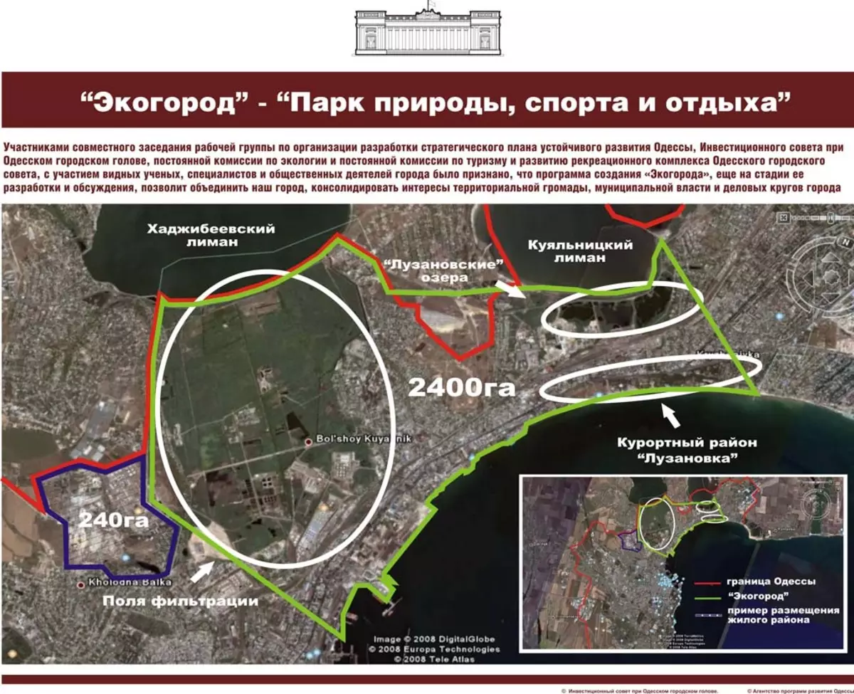 Plan der neuen Ecoordoda in der Nähe von Odessa