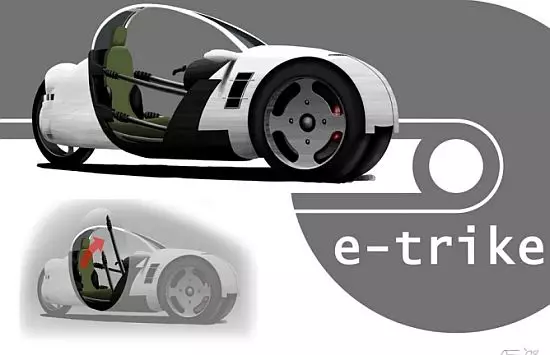 Konzept des Dreirad-Elektrofahrzeugs "E-Trike"