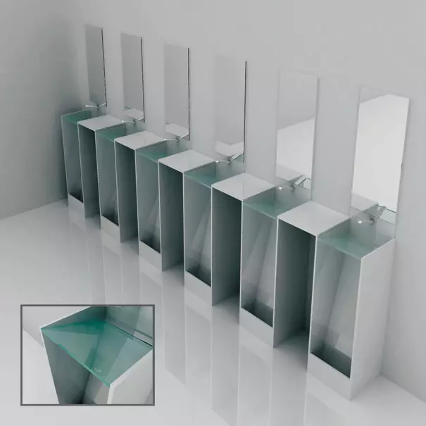 The new urinal concept makes it economical and compact
