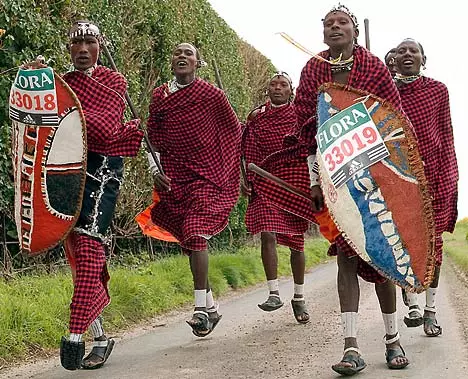 Maasai in tire sandals