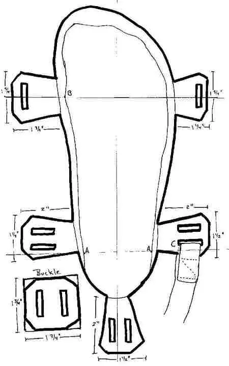 Template for making simple sandals