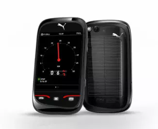 PUMA-telefoon - Telefoon voor echte atleten: analoge stopwatch op het scherm