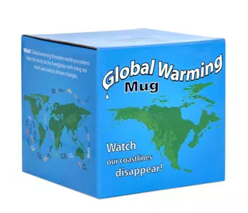 Global-warming-mug - mug ບໍ່ພຽງແຕ່ຫມາກຂອງຈິນຕະນາການຂອງນັກອອກແບບ, ມັນສາມາດສັ່ງຊື້ໄດ້ແລ້ວແລະຊື້