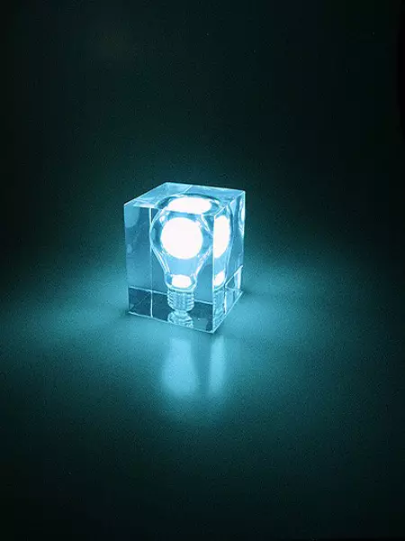 Glow Brick Glows al buio con una piacevole luce blu